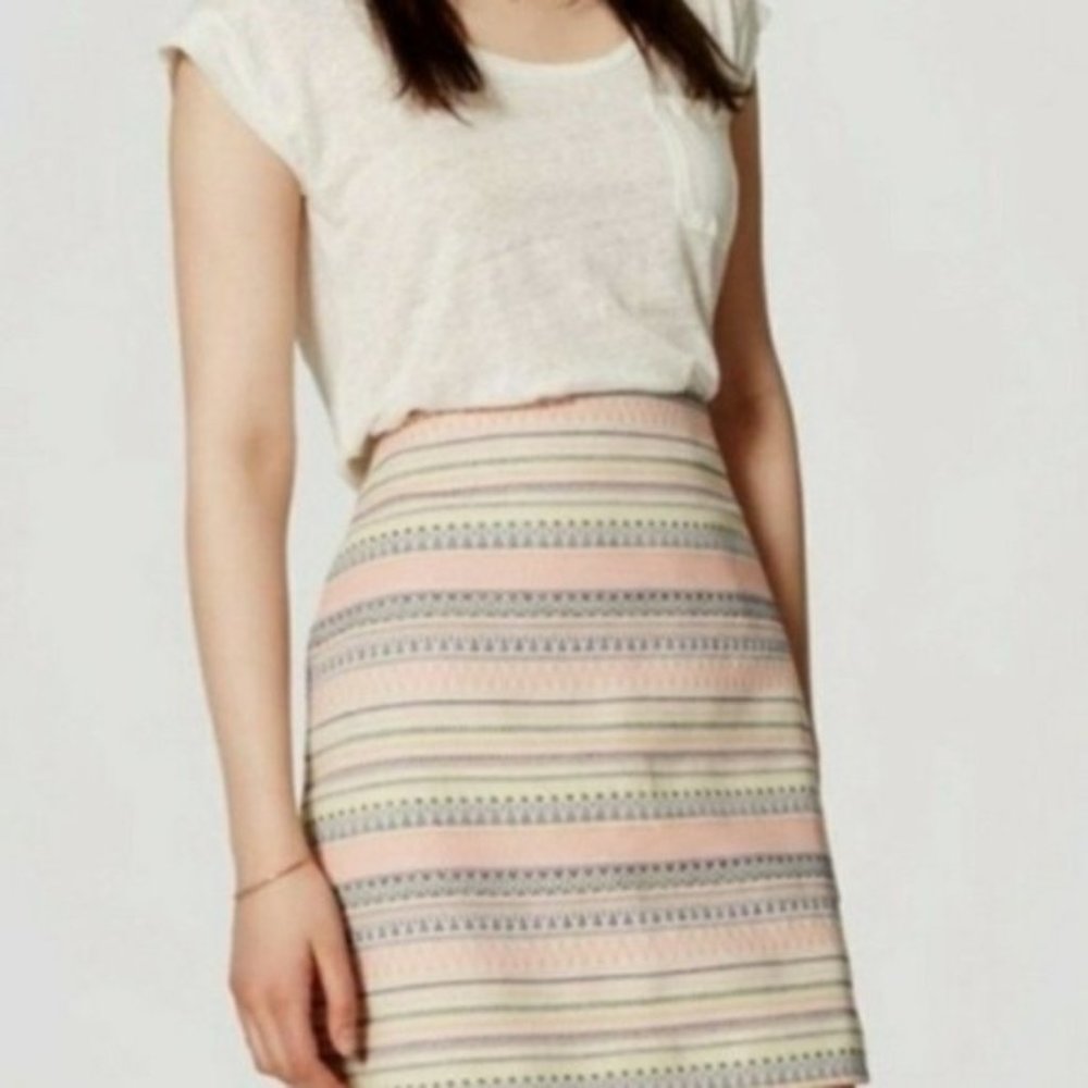 Loft Aztec Print Mini Skirt Pastel Maya Print 8p - Gem